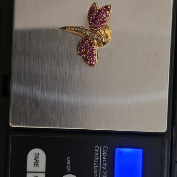Source Unknown | Jewelry | Ruby And Diamond Butterfly Brooch With Pink ...